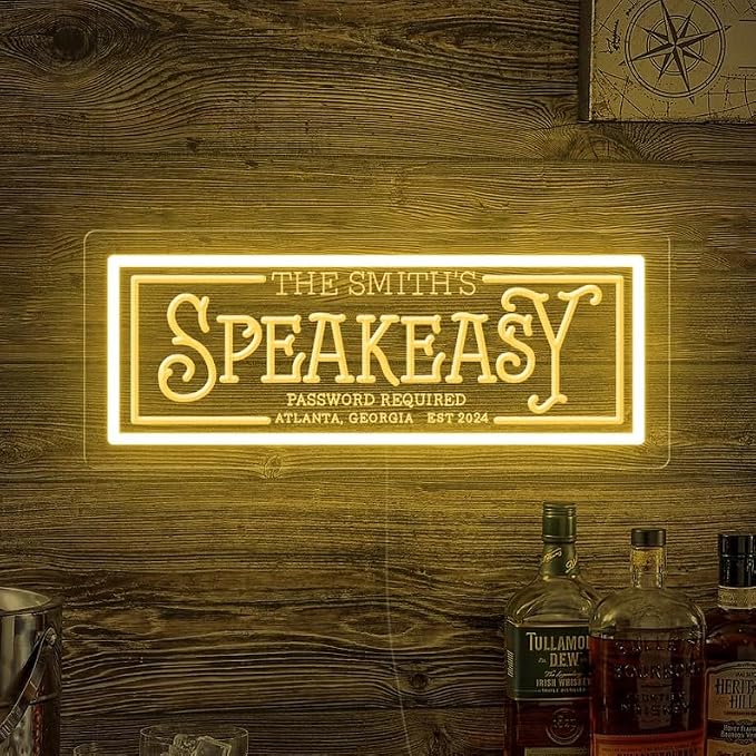 Custom Speakeasy Lounge Neon Sign Dimmable Home Bar LED Neon Light ...