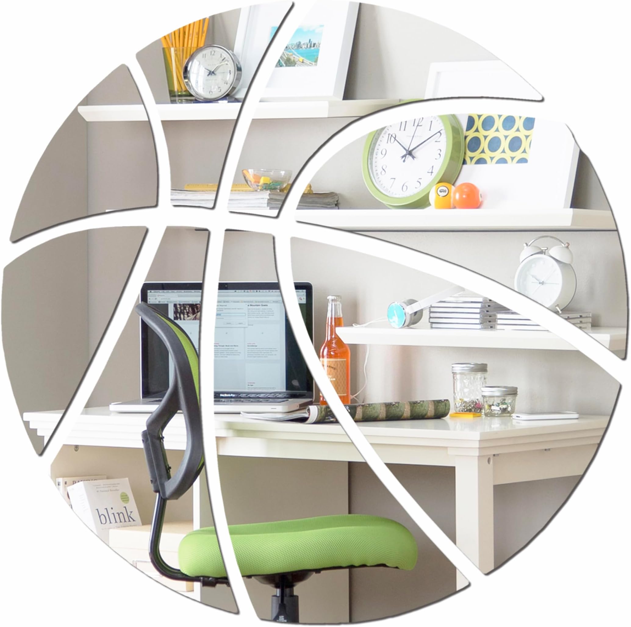 Amazon.com: ODOTTAA, Sports Theme Football Shaped Acrylic Mirror Art ...