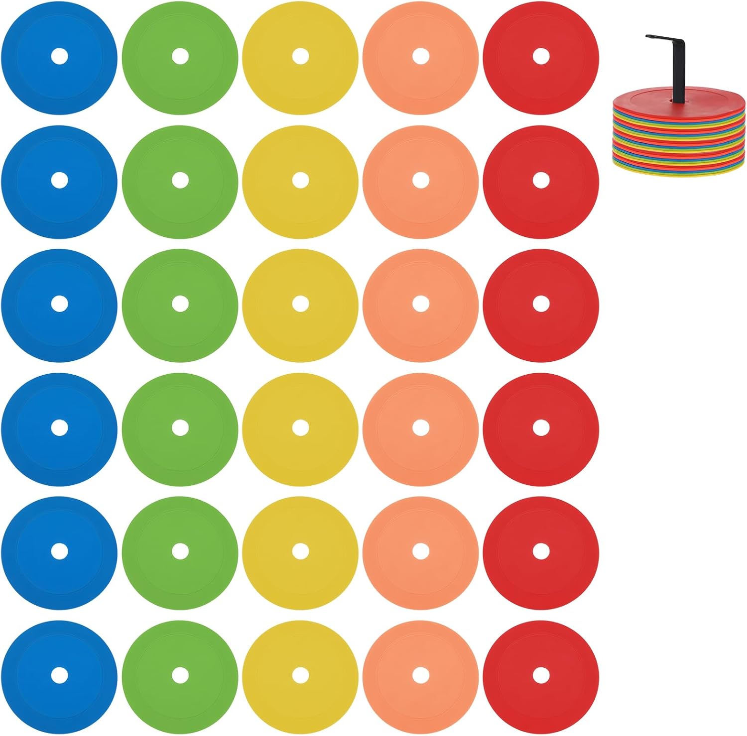 Amazon.com : Lemecima 31 Pcs 6 Inch Flat Cones, Spot Markers, Soccer ...