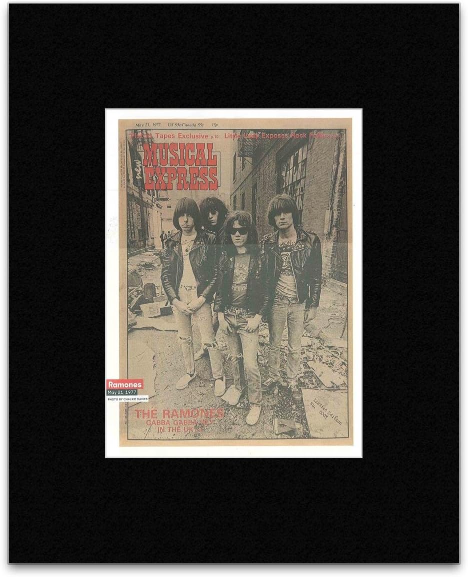 NME MAGAZINE FRONT COVER - 1977 Ramones NME Cover Mini Poster - 28x21cm ...