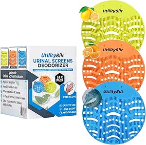 Amazon.com: Urinal Screens Deodorizer (24 Pack) | Urinal Cakes Anti-Splash Odor Protection for ...