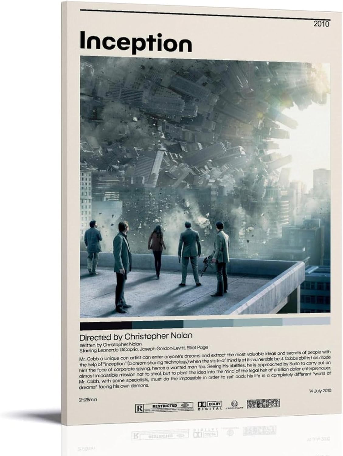 Amazon.com: VALKEM Inception Minimalist Movie Poster Vintage Poster ...