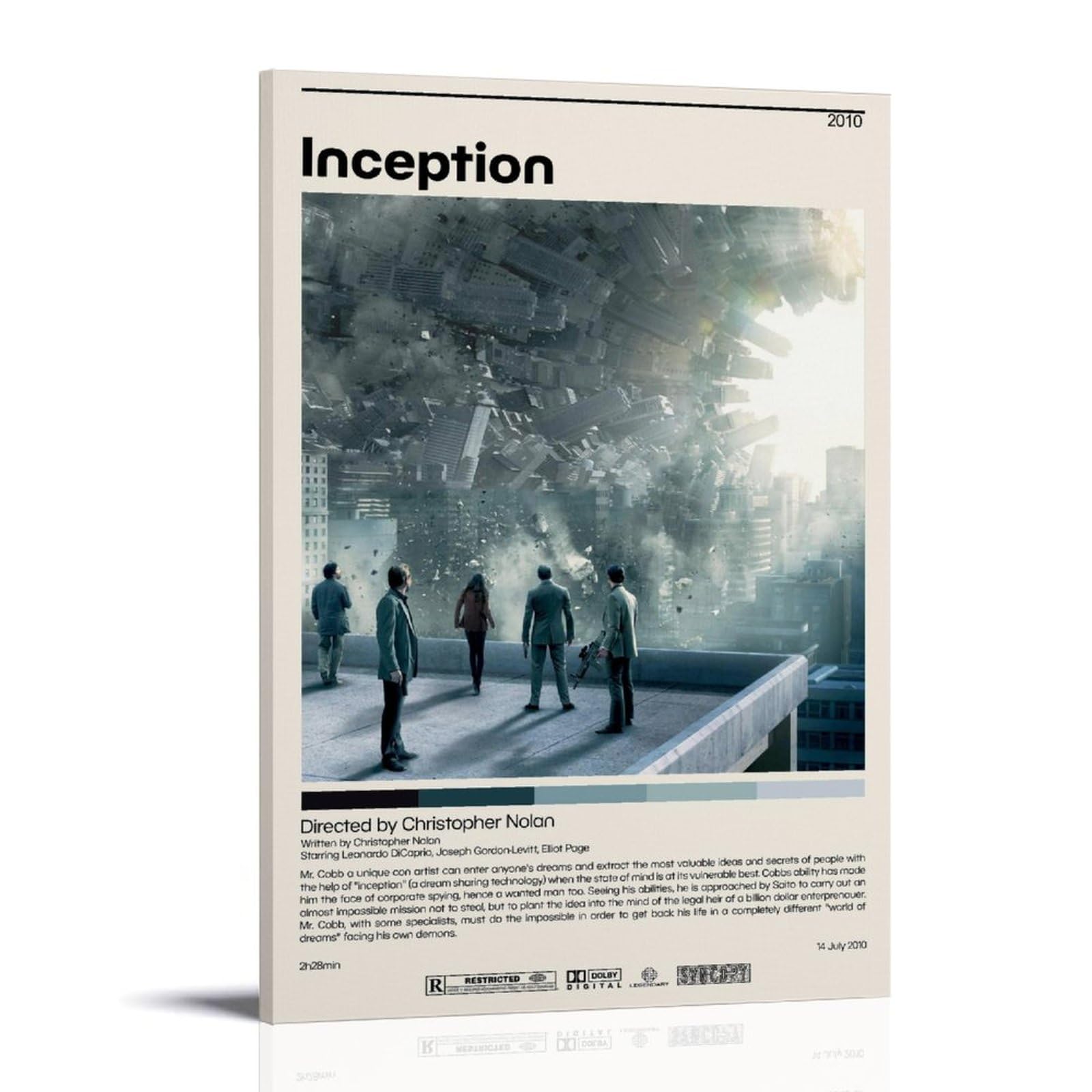 Amazon.com: VALKEM Inception Minimalist Movie Poster Vintage Poster ...