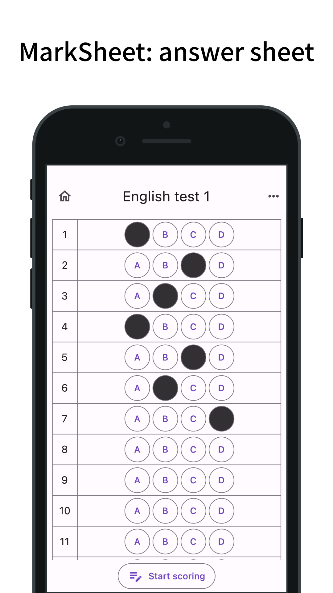 MarkSheet: answer sheet - App on Amazon Appstore