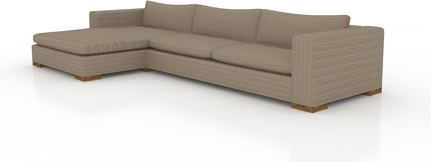 Amazon.com: Jaxon Quest Sofa/Chaise R Marit Buff Walnut Finish : Home ...