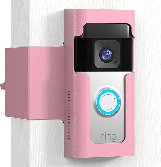 Ring Doorbell Mount Door Holder - Pink All Metal Anti Theft Doorbell ...