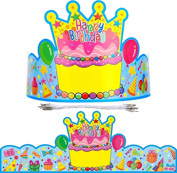 Amazon.com: MADOO CITRUS 36 Pack Happy Birthday Hats for Kids Student ...
