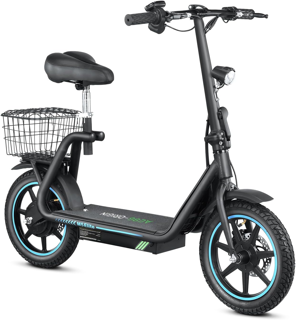 Monopatín eléctrico M5 con asiento, potente motor de 500 W de alcance ...