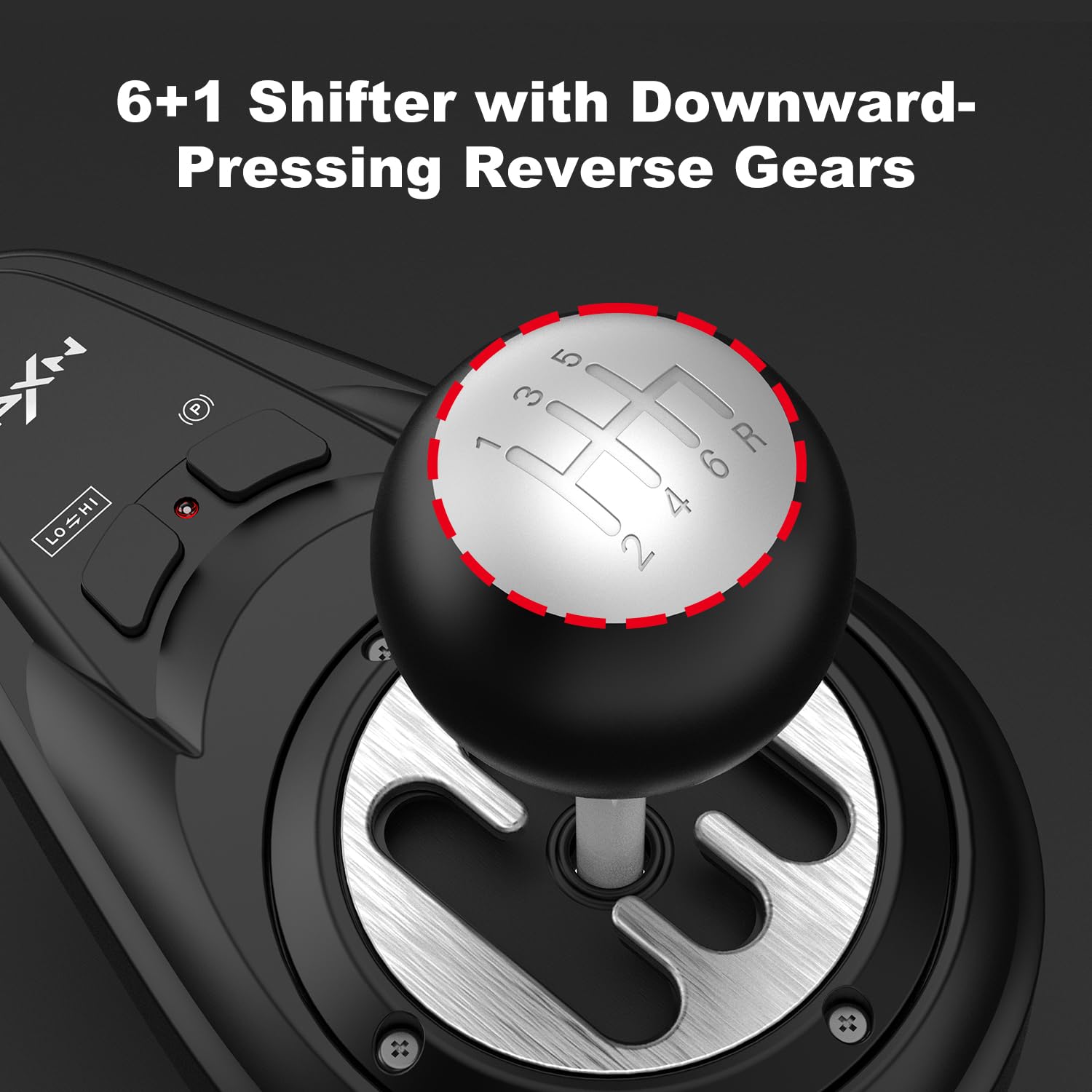 PXN A7 Gaming Gear Shifter 6 +1 Shift Lever with Handbrake Button and ...
