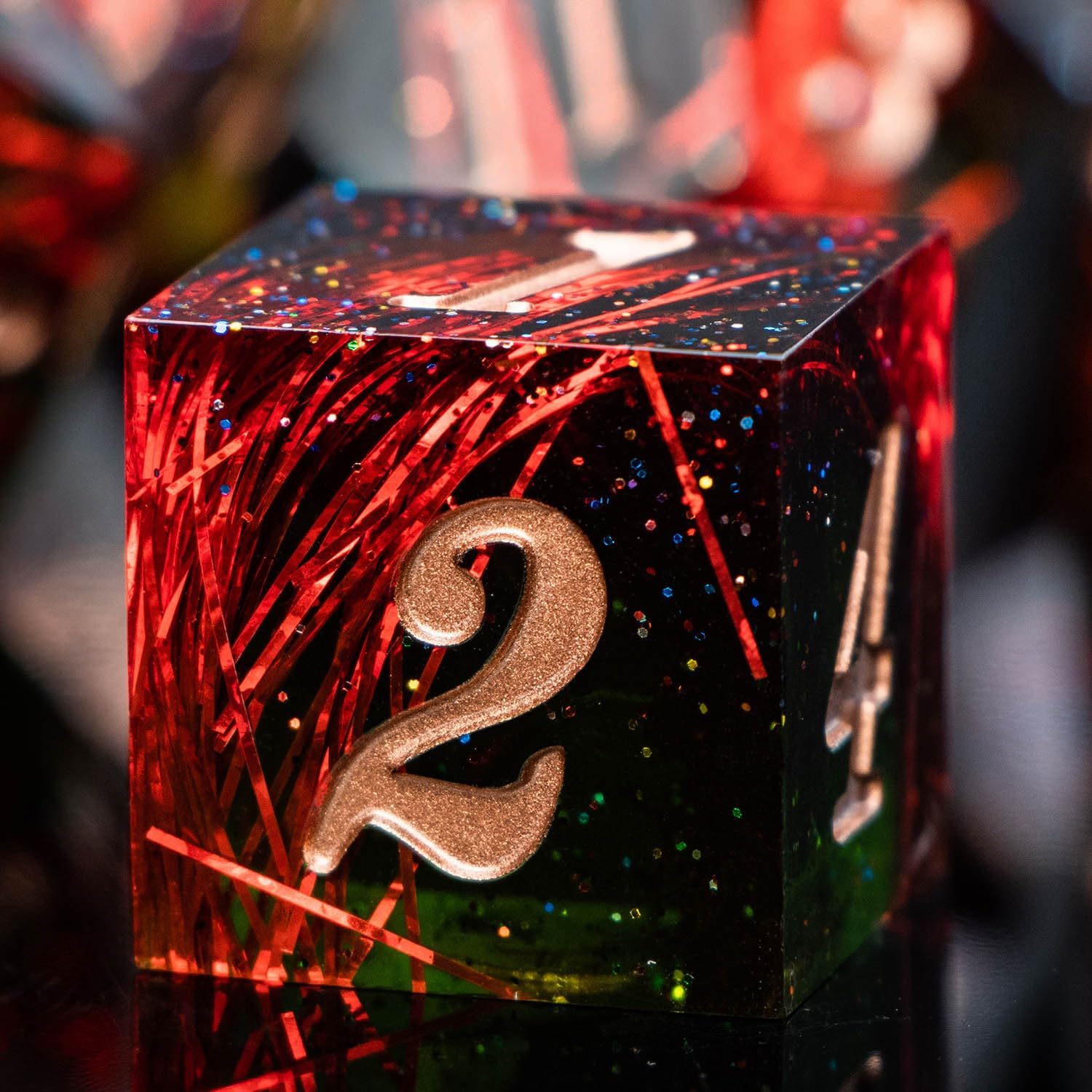 Amazon.com: ORIFANTOU DND Resin Dice Set Sharp Edge Dice with Box, Red ...