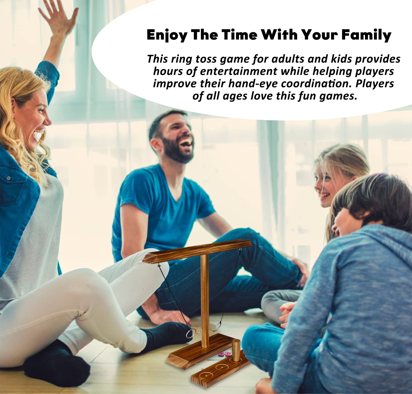 Snapklik.com : GENORMBRANDT Ring Toss Games For Adults, Hook And Ring Game