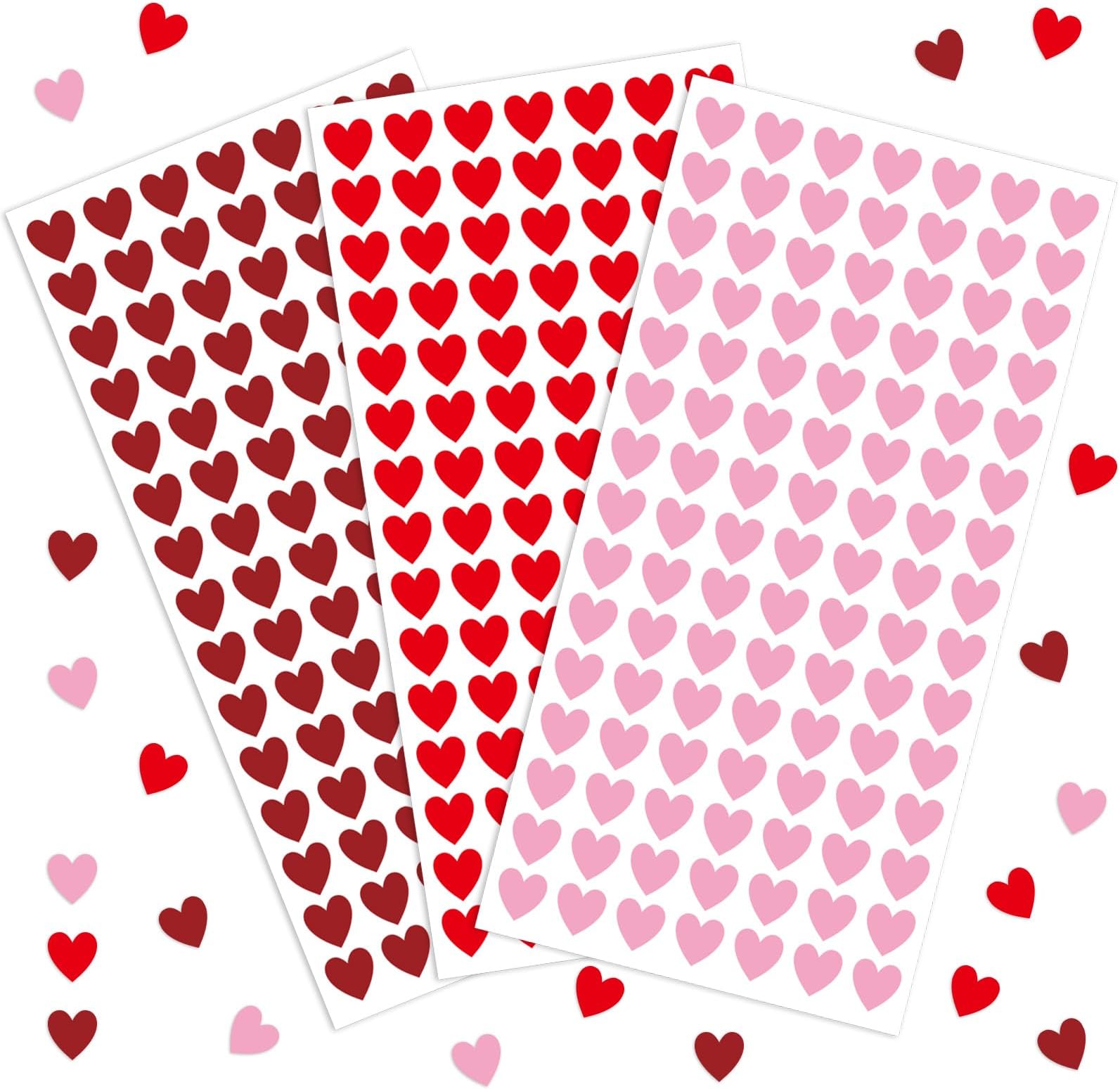 Amazon.com: HADDIY Heart Face Gems Stickers,516 Pcs Small Flatback Red ...