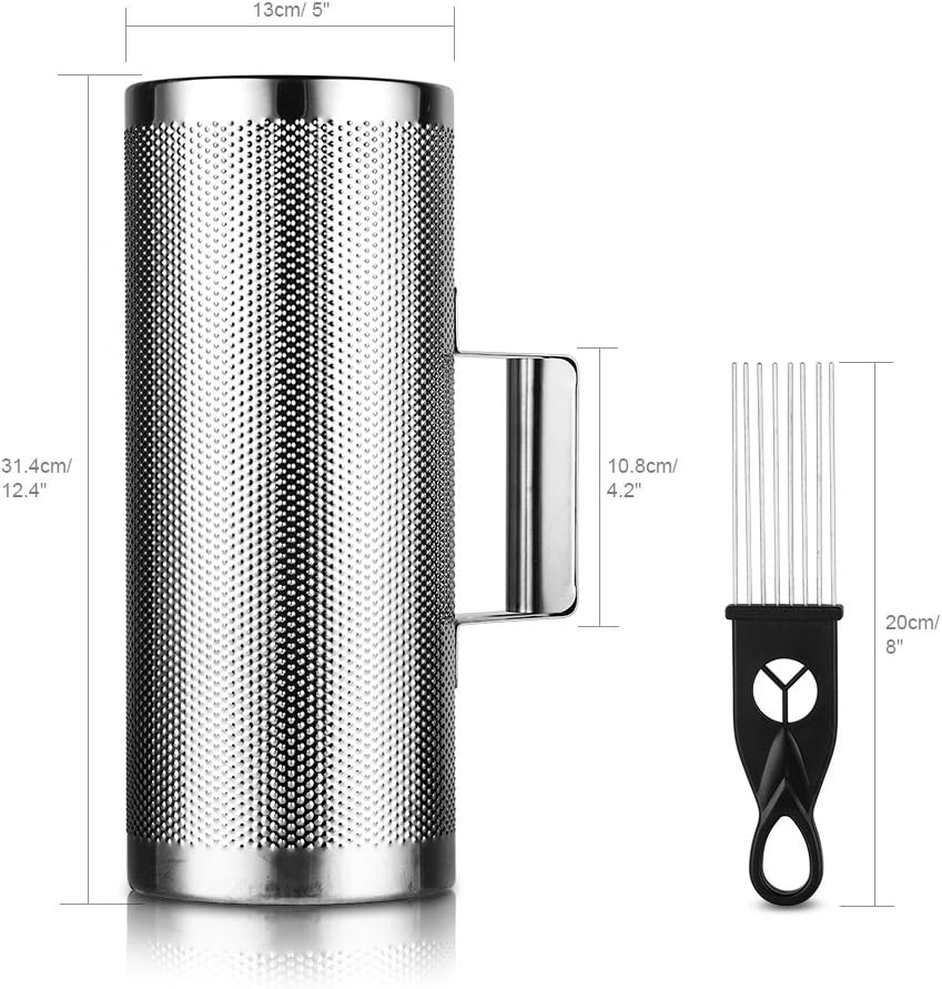 Vangoa Metal Guiro de 12 x 5 pulgadas de acero inoxidable con raspador ...