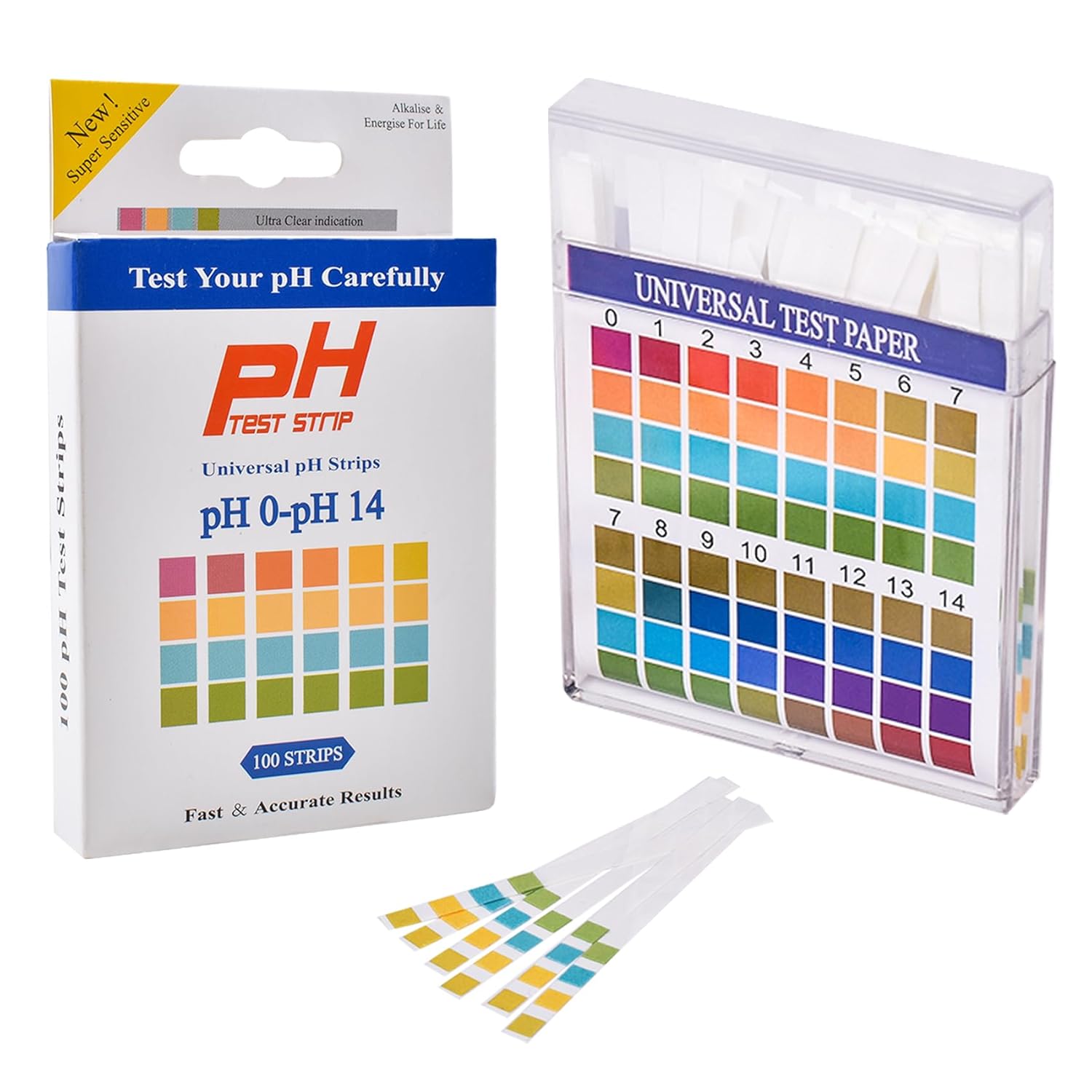 100PCS pH Test Strips, Litmus Paper pH Test Strips, Universal 0-14 pH ...