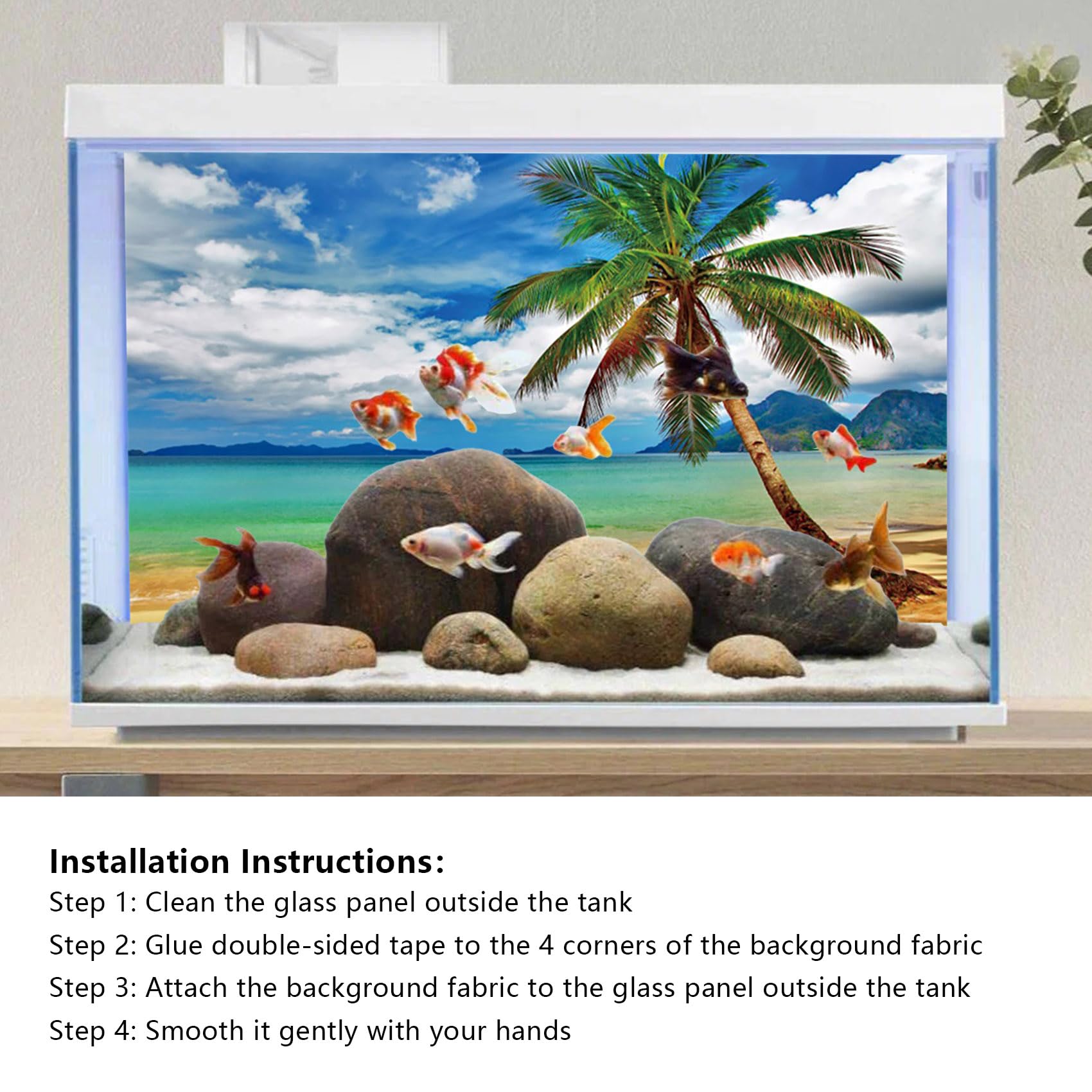 Snapklik.com : Fish Tank Background - 48x18 Inch Aquarium Backdrop Blue ...