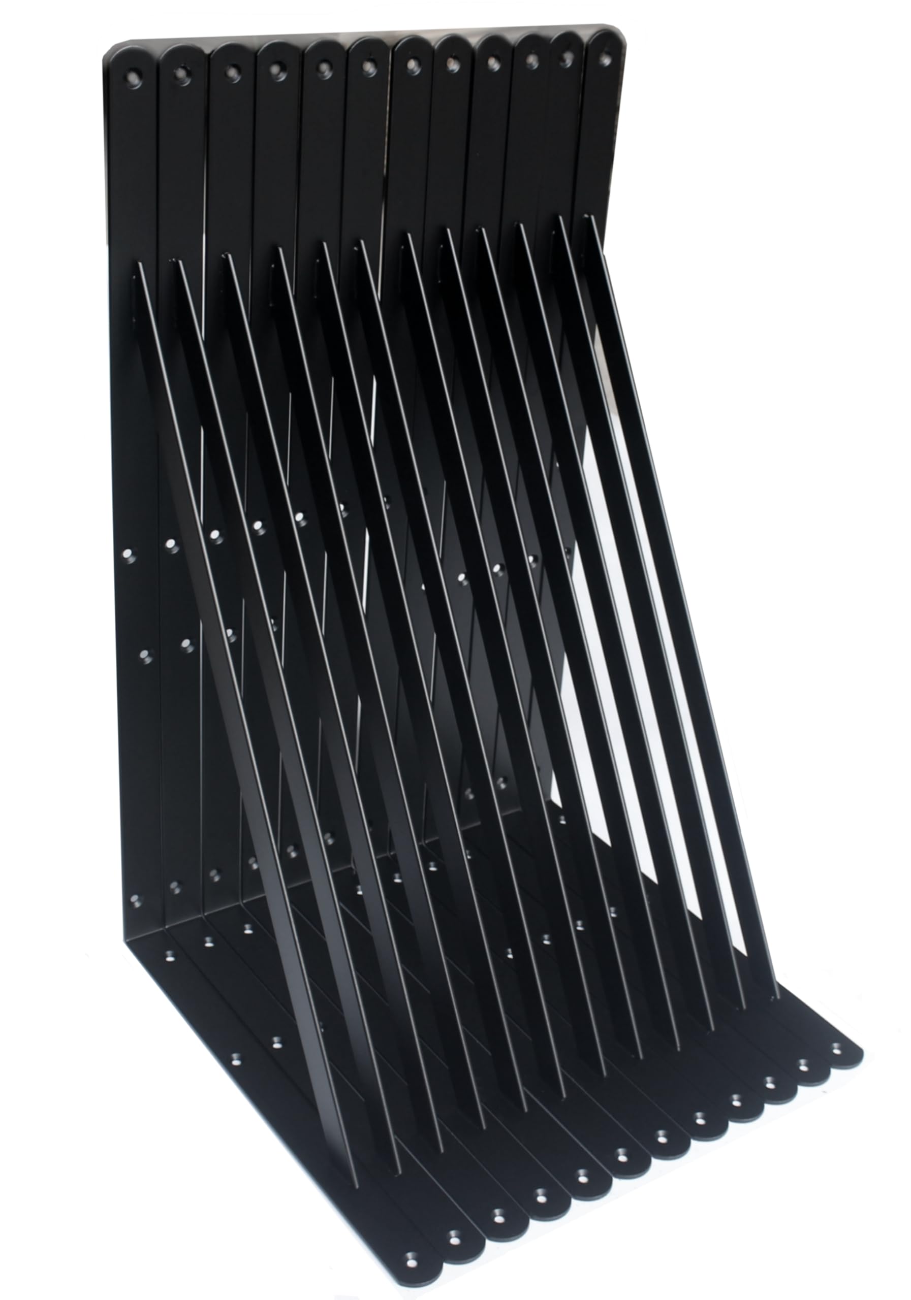 Snapklik.com : 12 Pack L20 X H 12" Black Heavy Duty Shelf Brackets