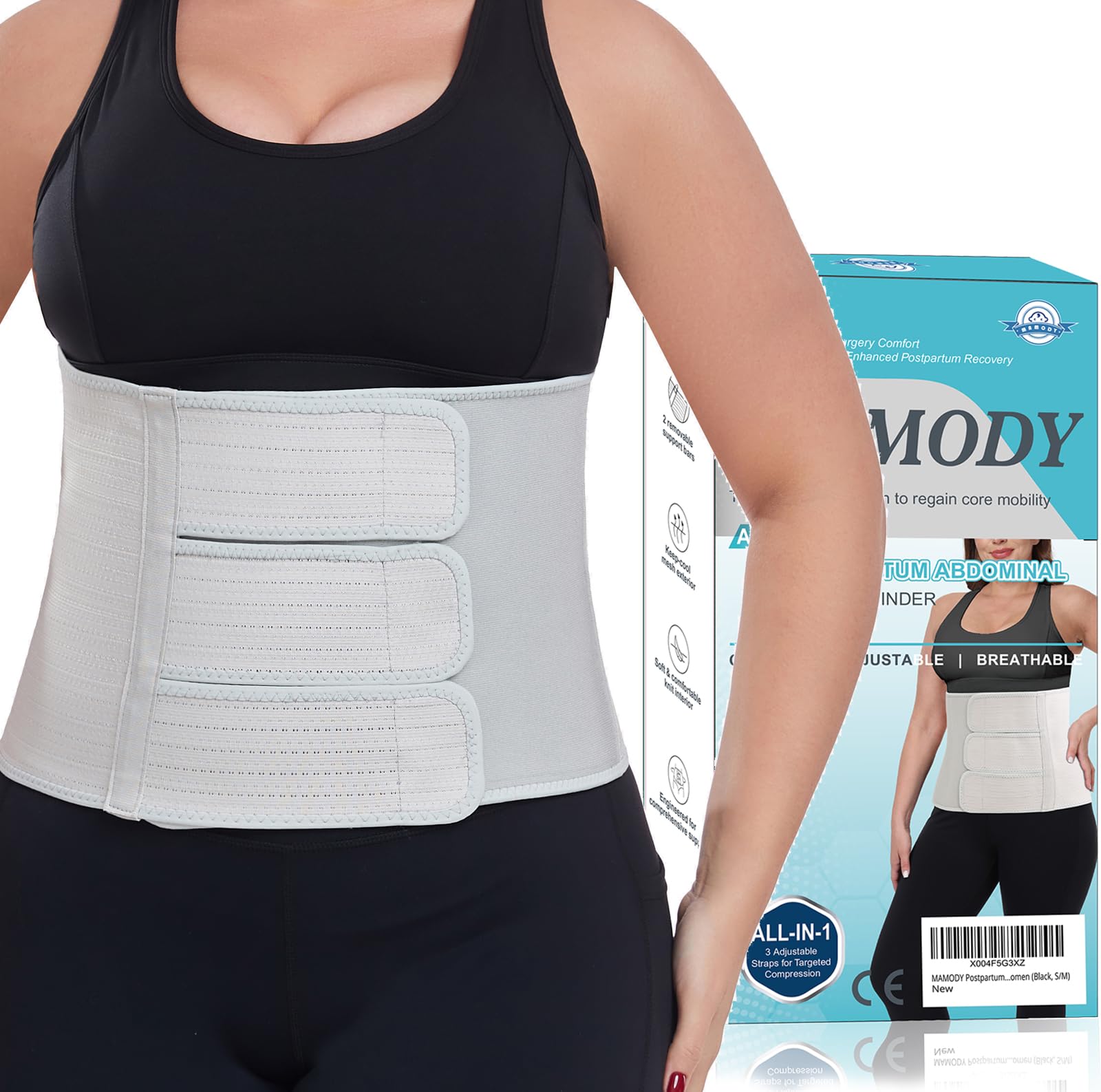 Amazon.com: MAMODY Postpartum Belly Band abdominal Binder for Natural ...