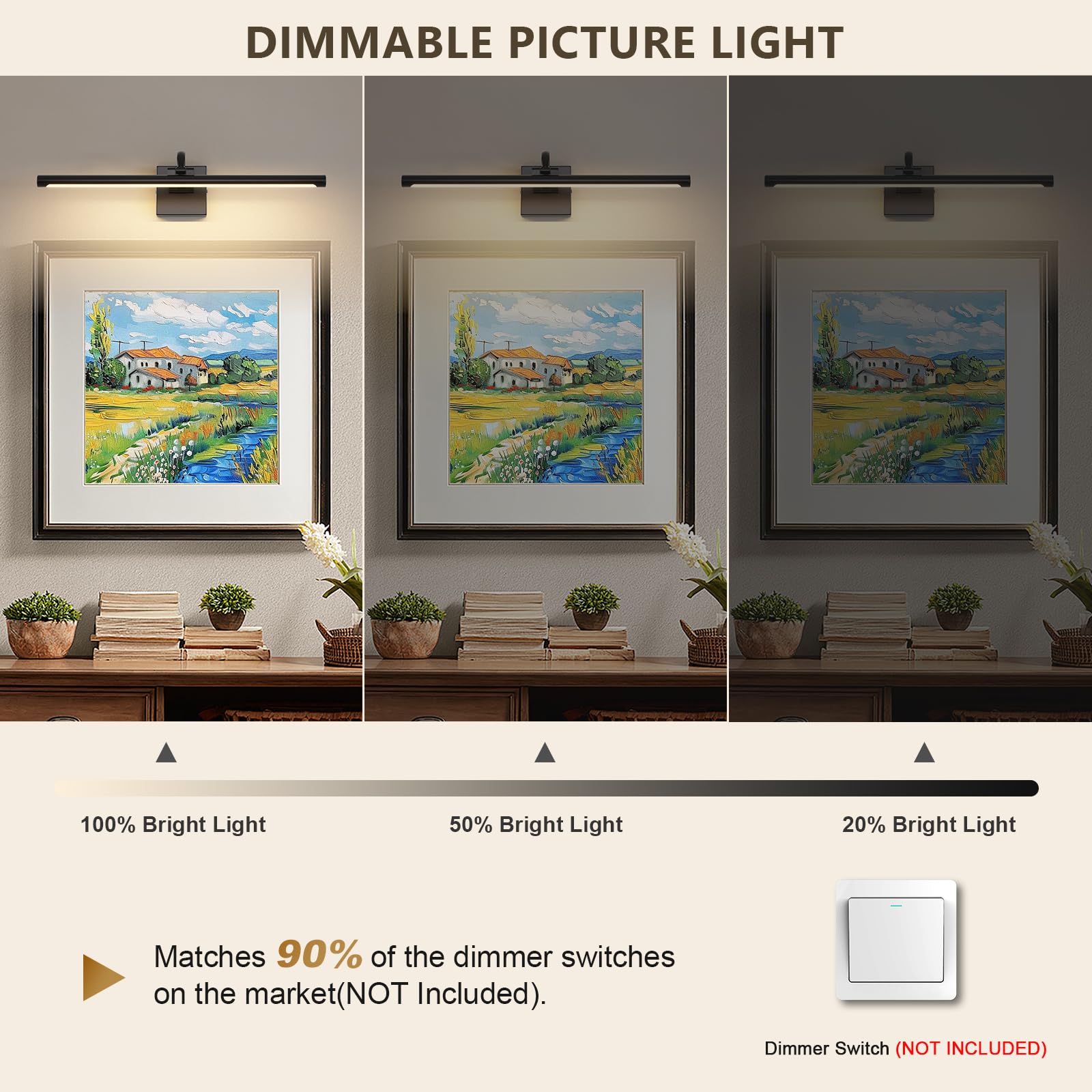 Snapklik.com : Black Picture Lights For Wall Hardwired LED Picture ...