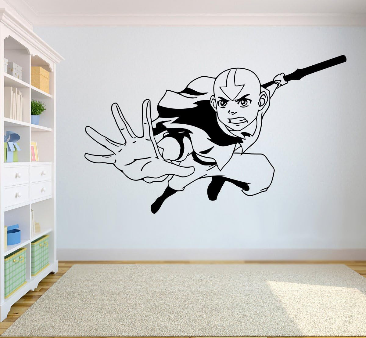 Amazon.com: Avatar Aang Wall Vinyl Decal Aang Image Anime Cartoon Vinyl ...