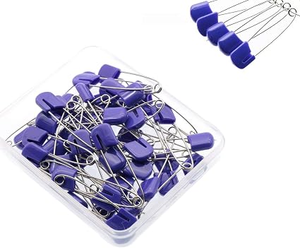 Amazon.com: Waykino 50PCS Kids Pins Plastic Head Baby Safety Pins ...