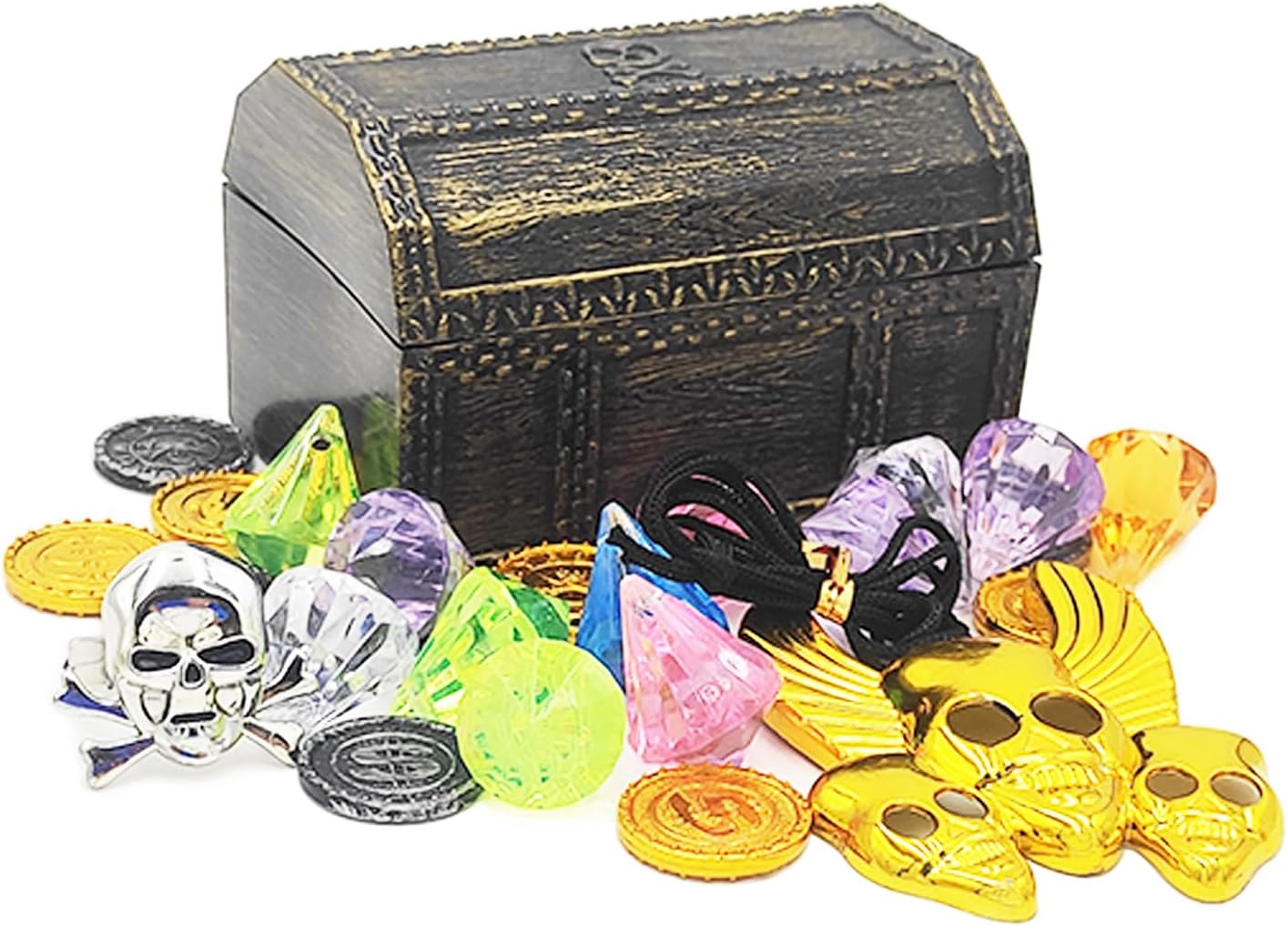 Amazon.com: Pirate Treasure Chest Toy Set - Pirate Themed Role Play ...