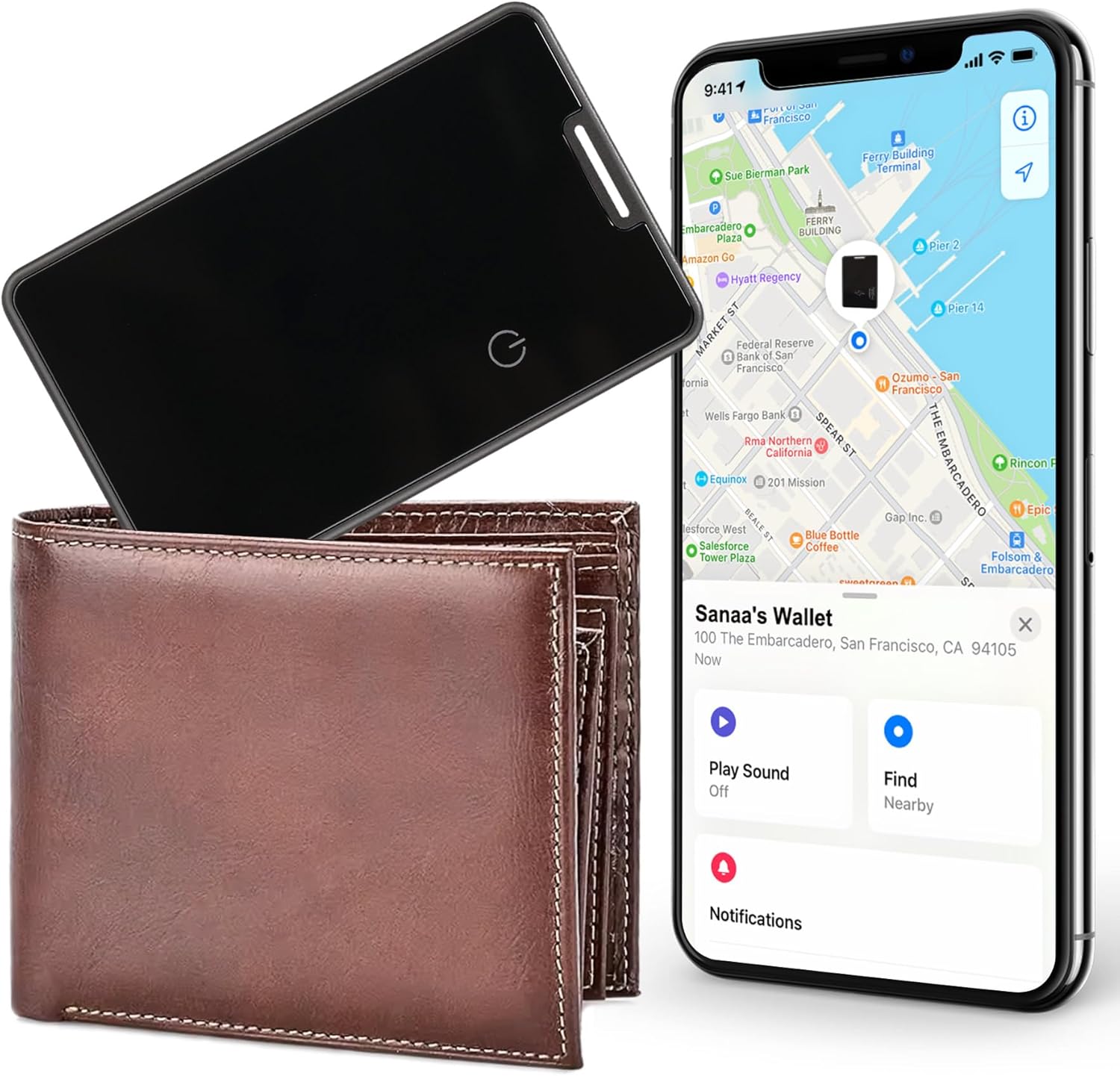 LOSHALL Wallet Finder Card, Bluetooth Tracker, Item Locator for Wallet ...