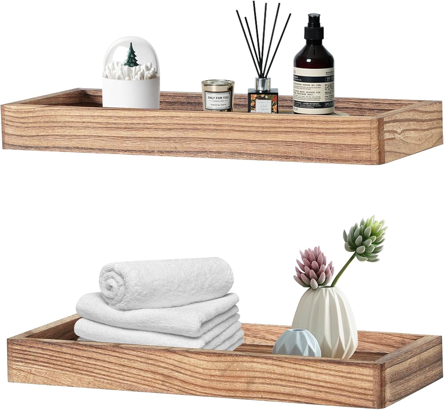 Amazon.com: NIUBEST Floating Shelves for Wall, 16 Inch Wooden Shelf for ...