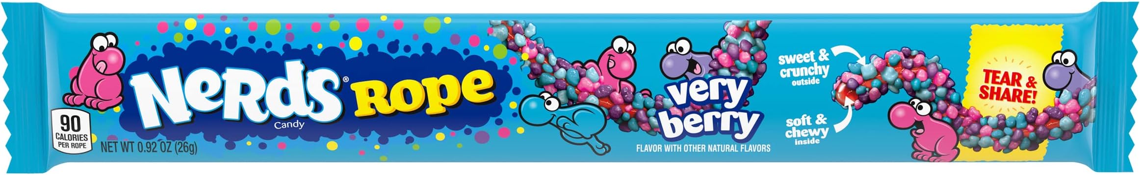 Amazon.com : Nerds Candy Rope, Very Berry, .92 Oz, 1 Count : Grocery ...