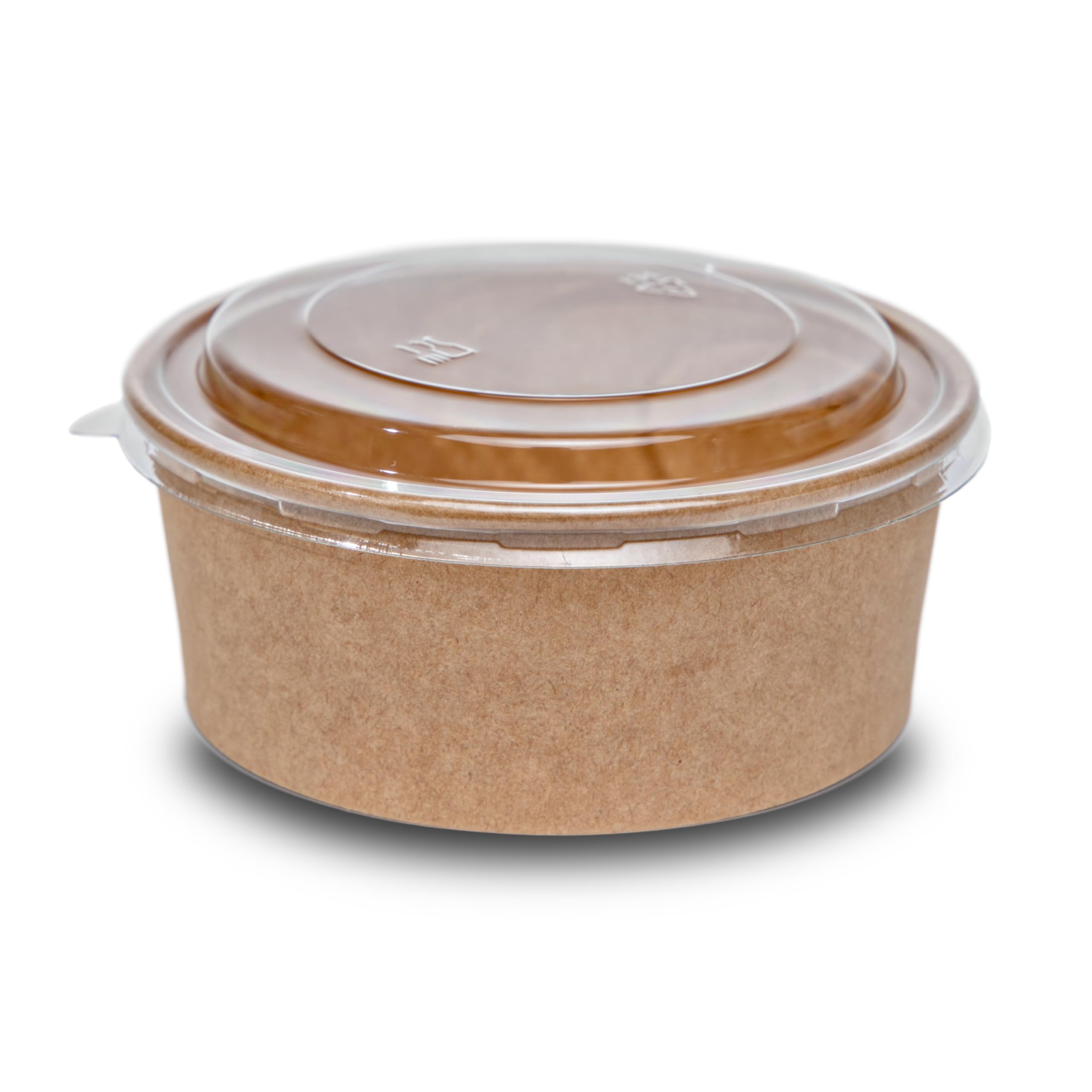Lot de 50 bols à salade bio - Gobelets à salade jetables avec couvercle ...