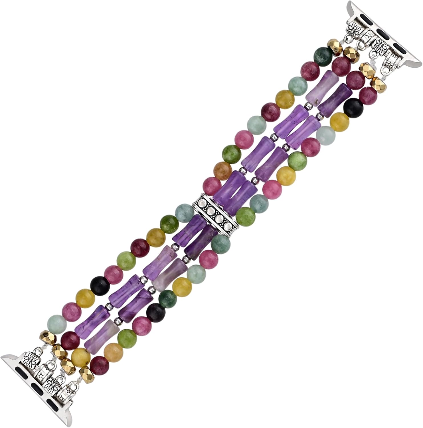 Amazon.com: Boho Jasper Stretch Watch Band: Handmade Bohemian Natural ...