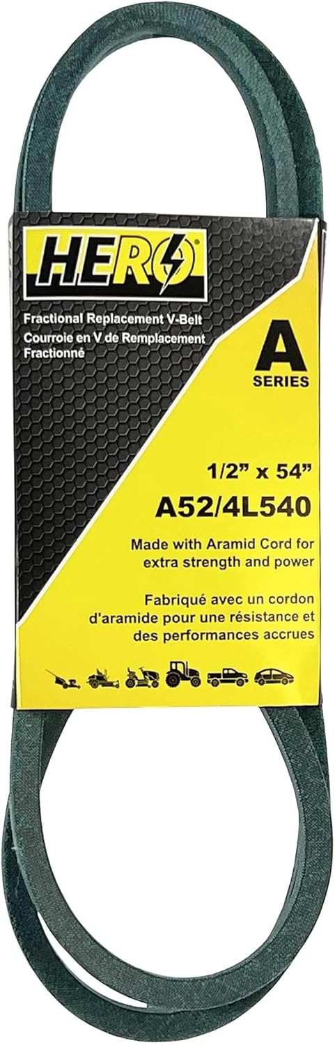 Amazon.com : HERO® 1/2 inch x 54 inch Aramid Kevlar Lawn Mower Belt ...