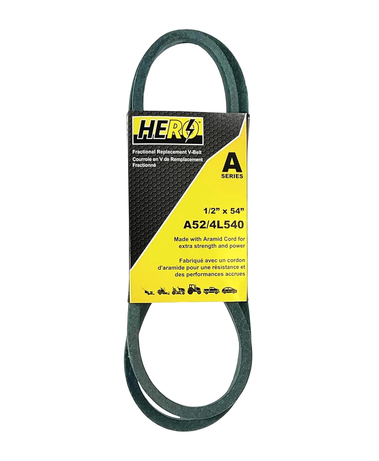 Amazon.com: HERO® 1/2 inch x 54 inch Aramid Kevlar Lawn Mower Belt ...