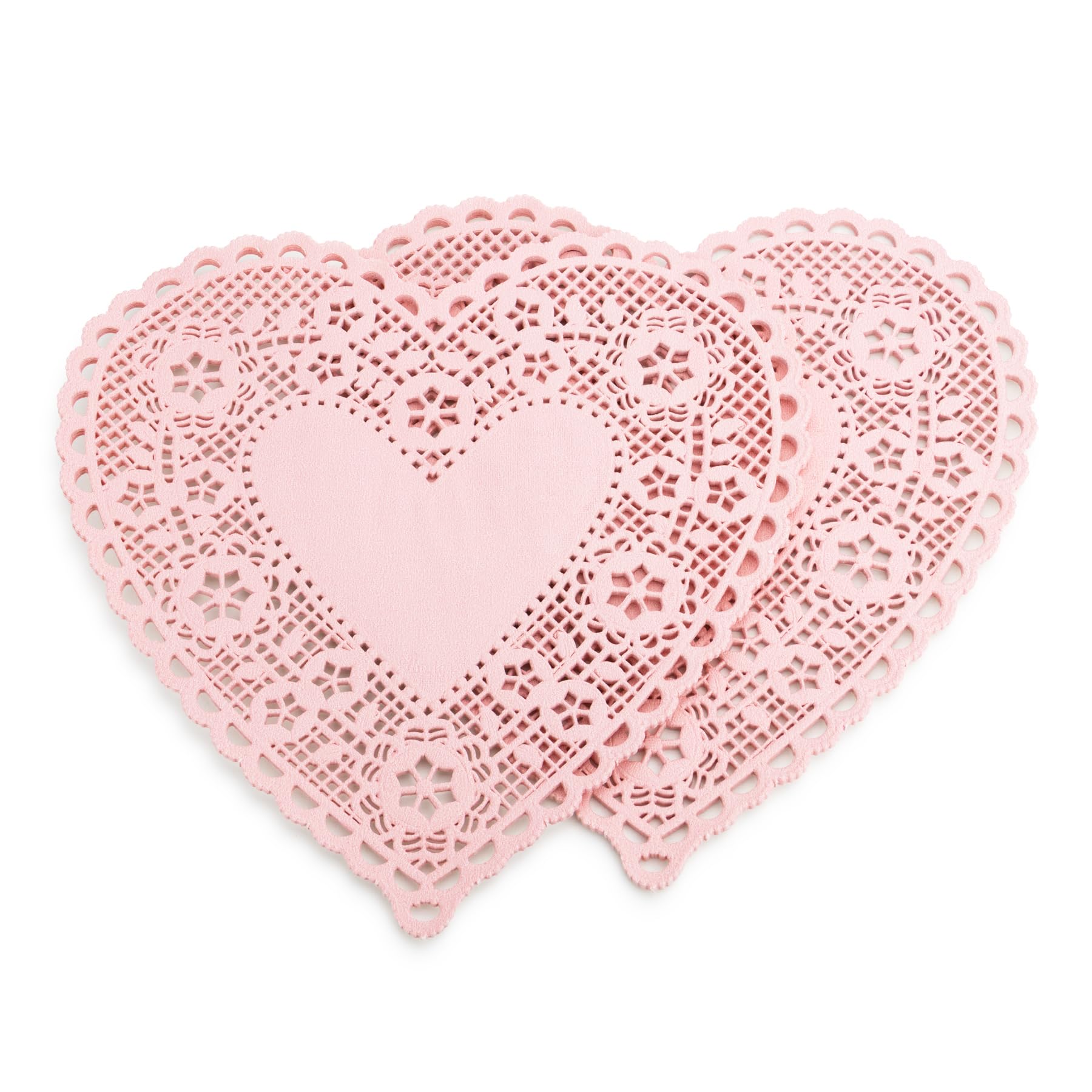 Snapklik.com : Royal Lace Pink Heart-Shaped Paper Doilies - 8-Inch ...