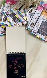 GLUN® Scratch Notepad with Magical Rainbow Color, Pencil Stick Notepad ...