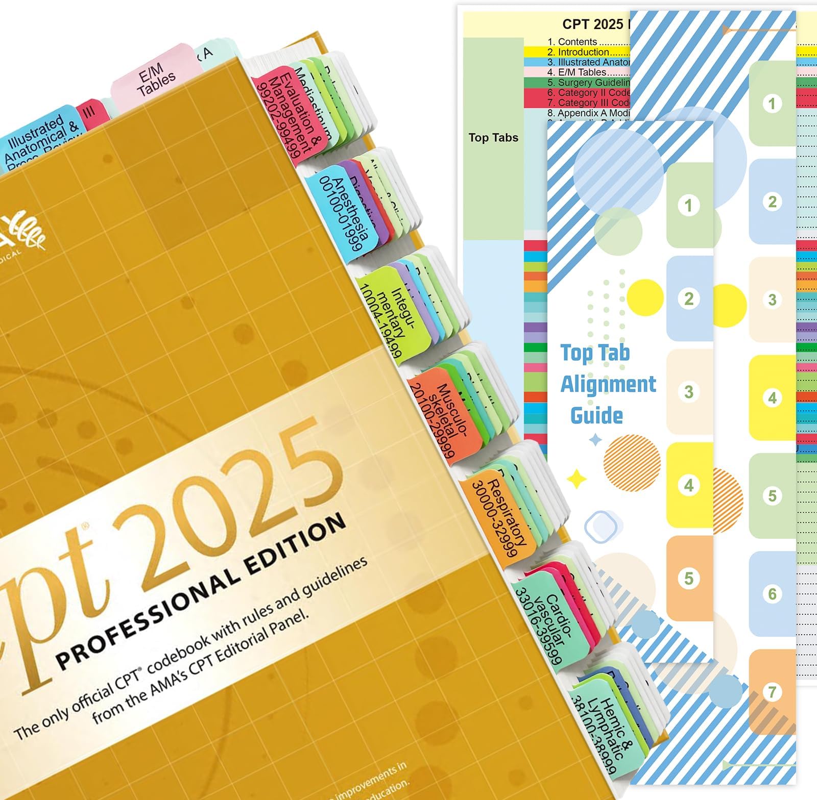 Amazon.com : Index Tabs for CPT 2025 Professional Edition. Color-Coded ...