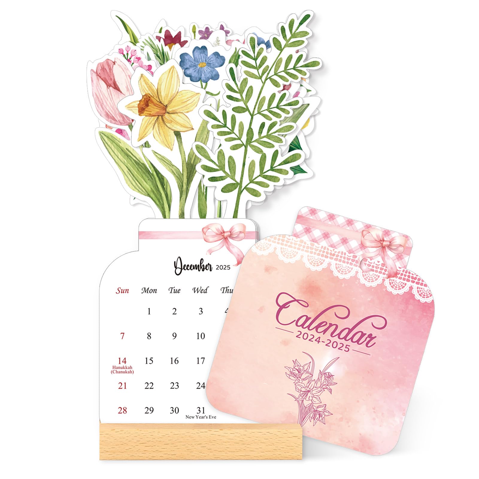 Amazon.com : KONVINIT Small Desk Calendar 2024-2025, Mini Desktop ...