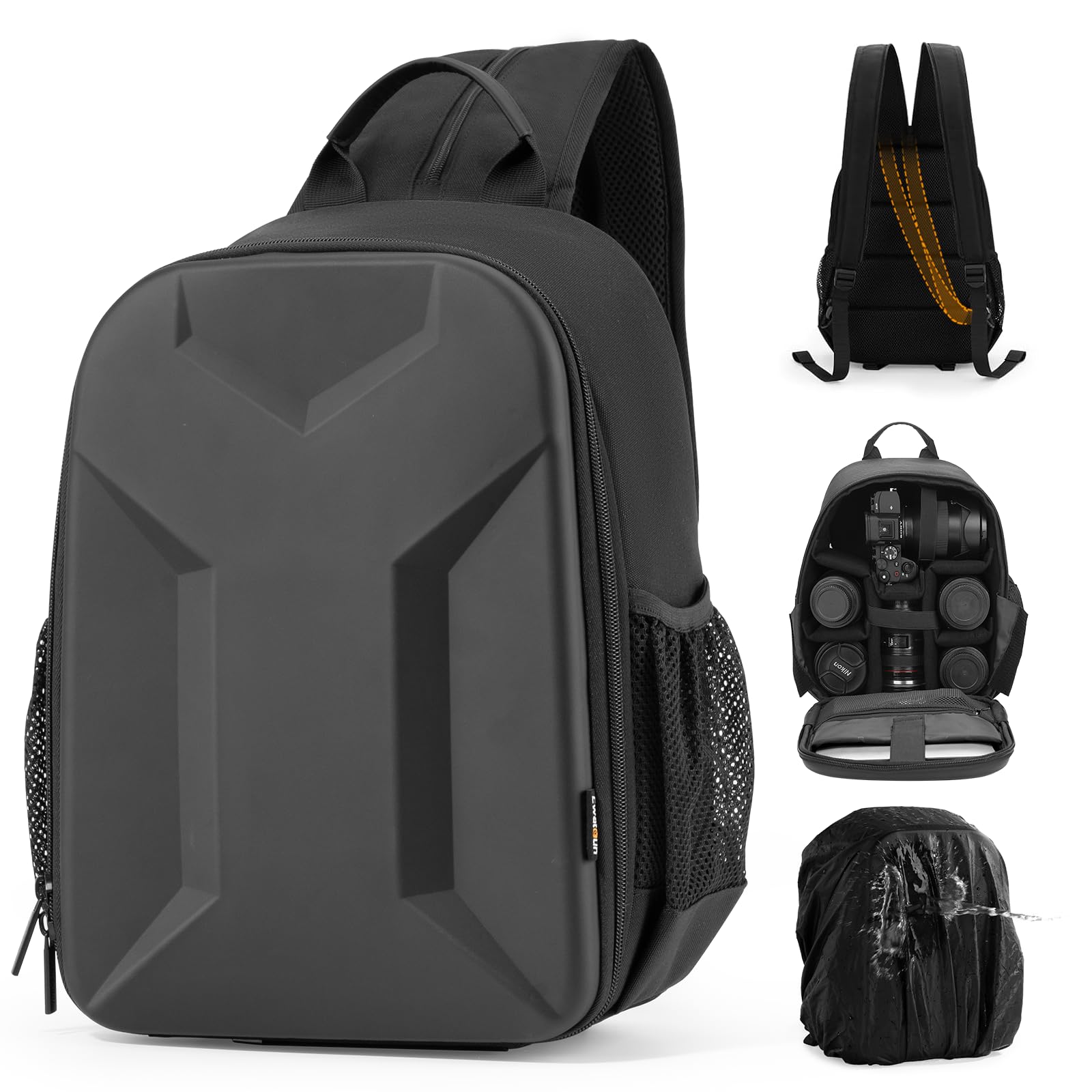 Amazon.com: Cwatcun 2 in1 Camera Sling Bag, Camera Backpack, Shockproof ...
