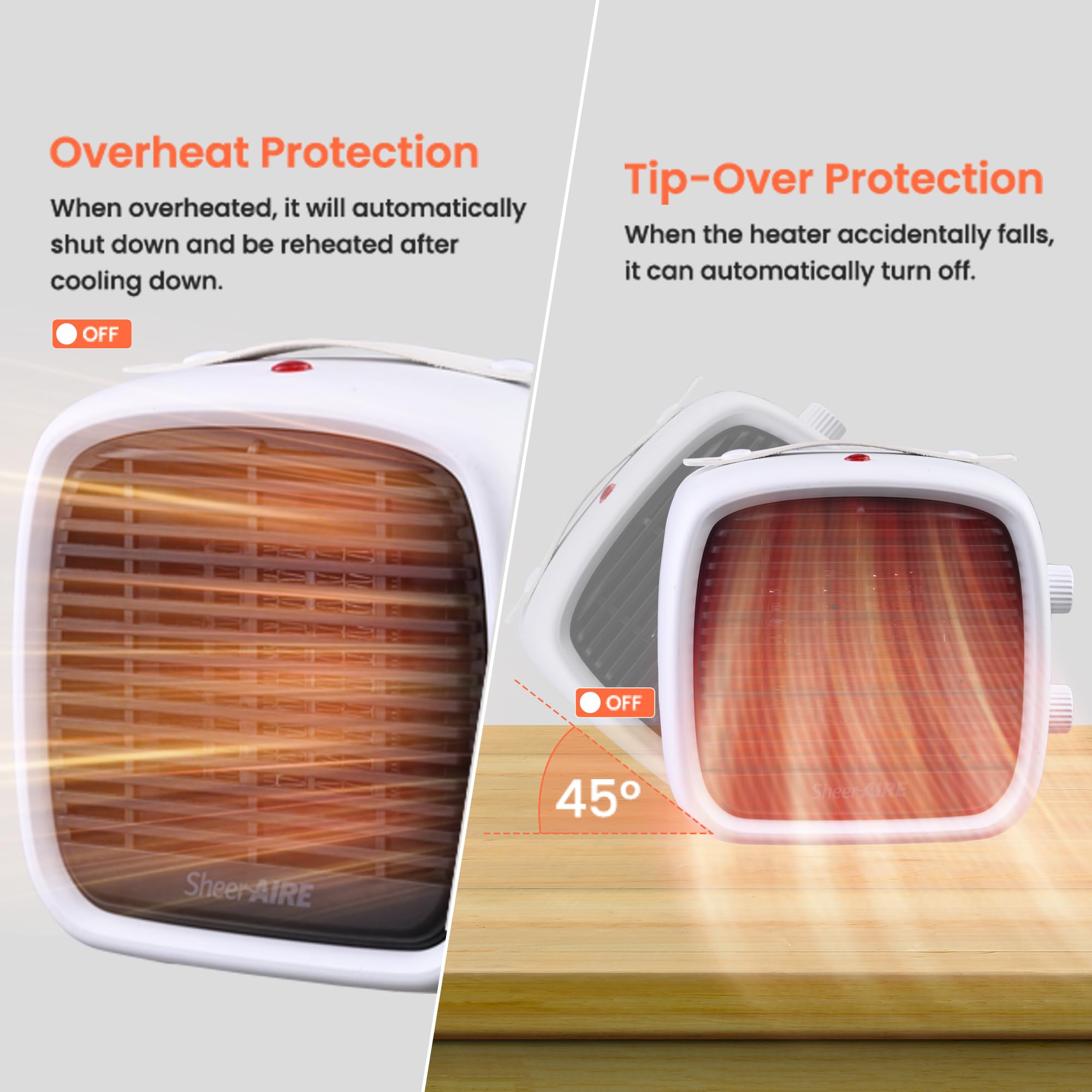 Snapklik.com : 700W/1200W Basics Ceramic Heater Space Heaters For ...