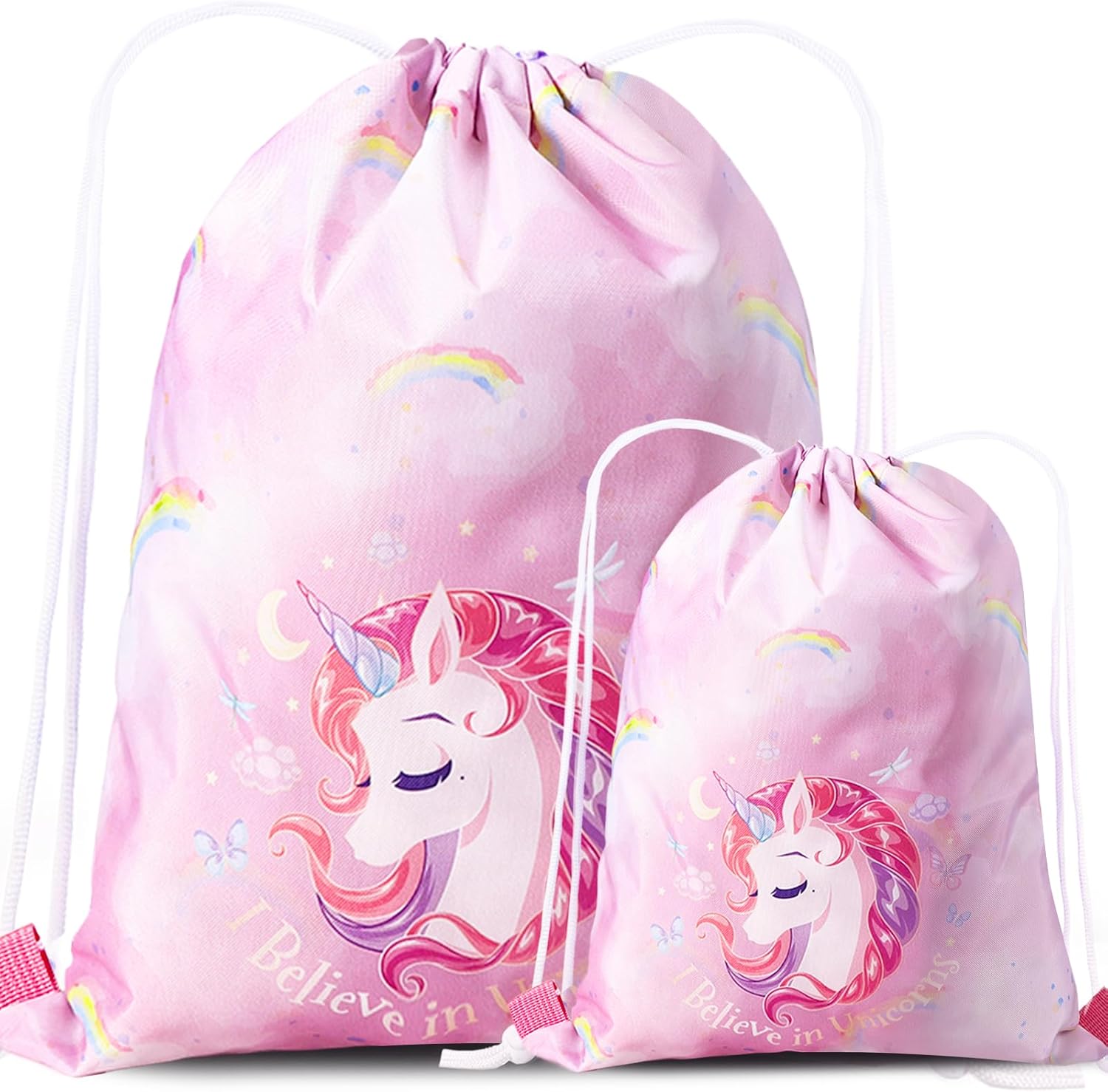 Amazon.com | WSBArt Drawstring Backpack for Girls Pink Drawstring Gym ...