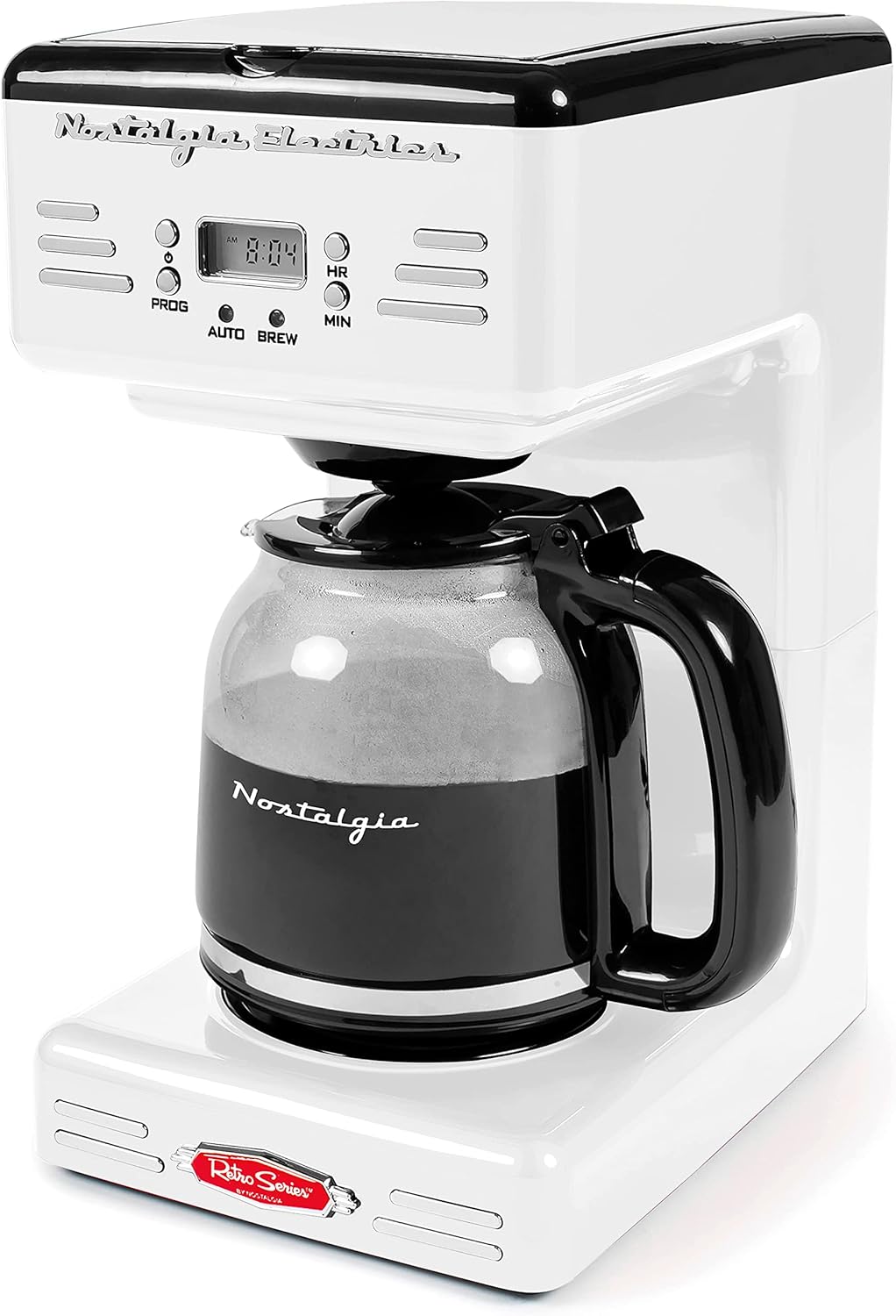 Amazon.com: Nostalgia Retro 12-Cup Programmable Coffee Maker With LED ...