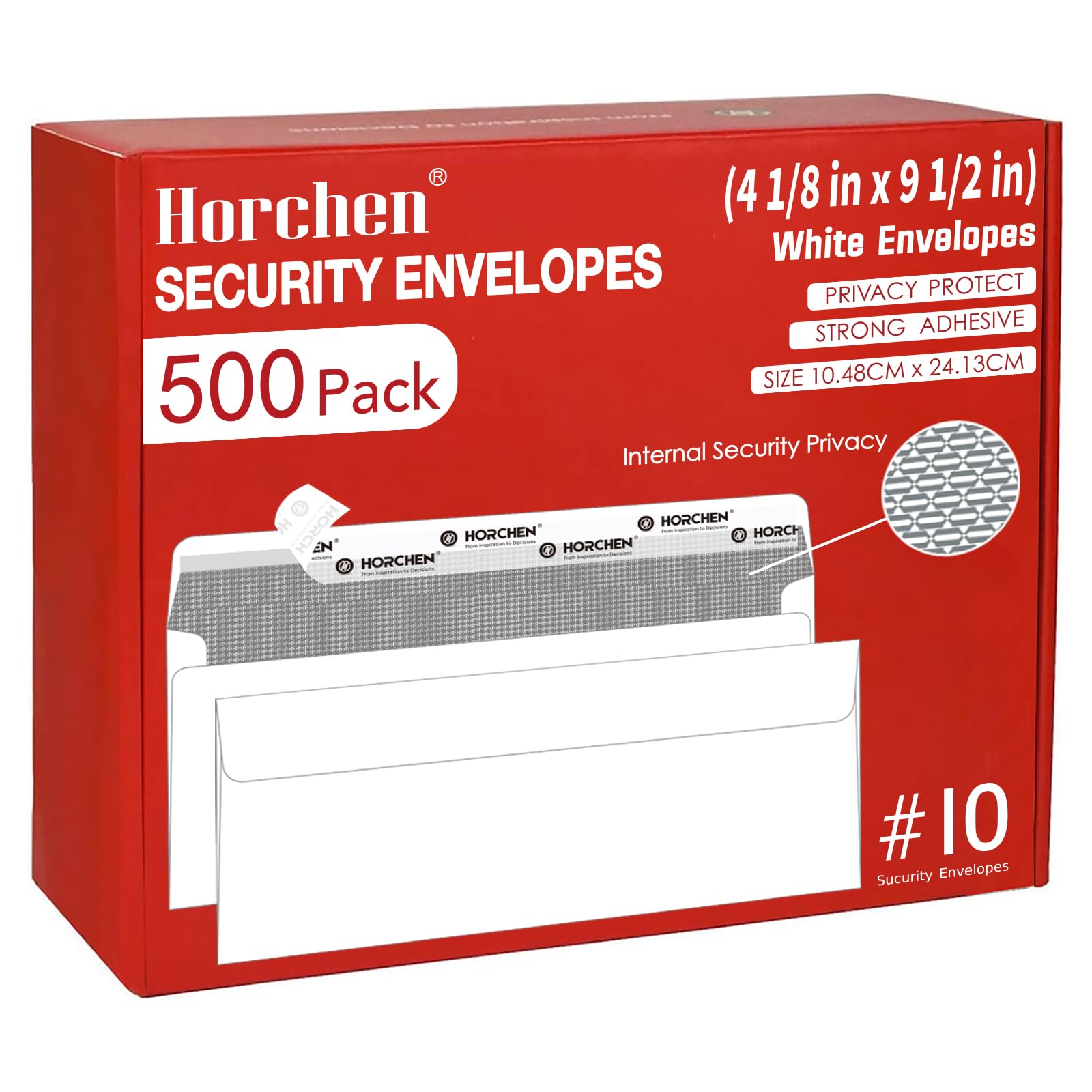 Snapklik.com : 500 Count #10 Security Envelopes,Peel & Seal Windowless ...
