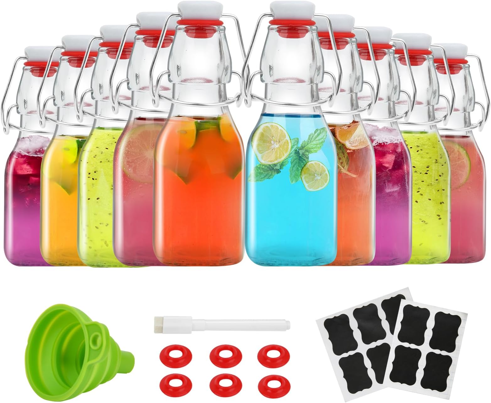 Amazon.com: YEBODA 8oz Swing Top Bottles - Glass Beer Bottle with ...