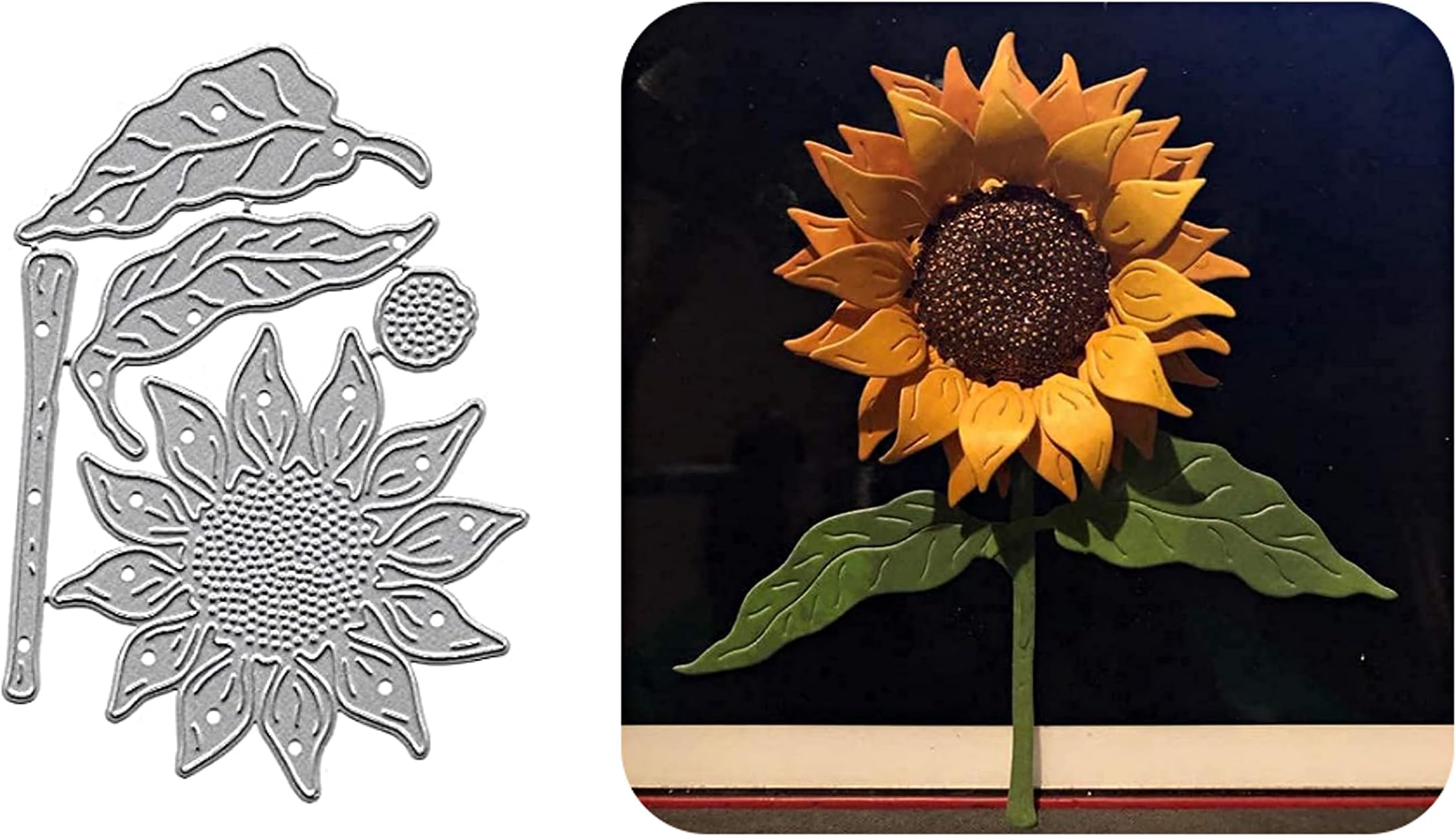Amazon.com: 1 Pcs Flower Sunflower Cutting Dies,DIY Scrapbooking Artist ...