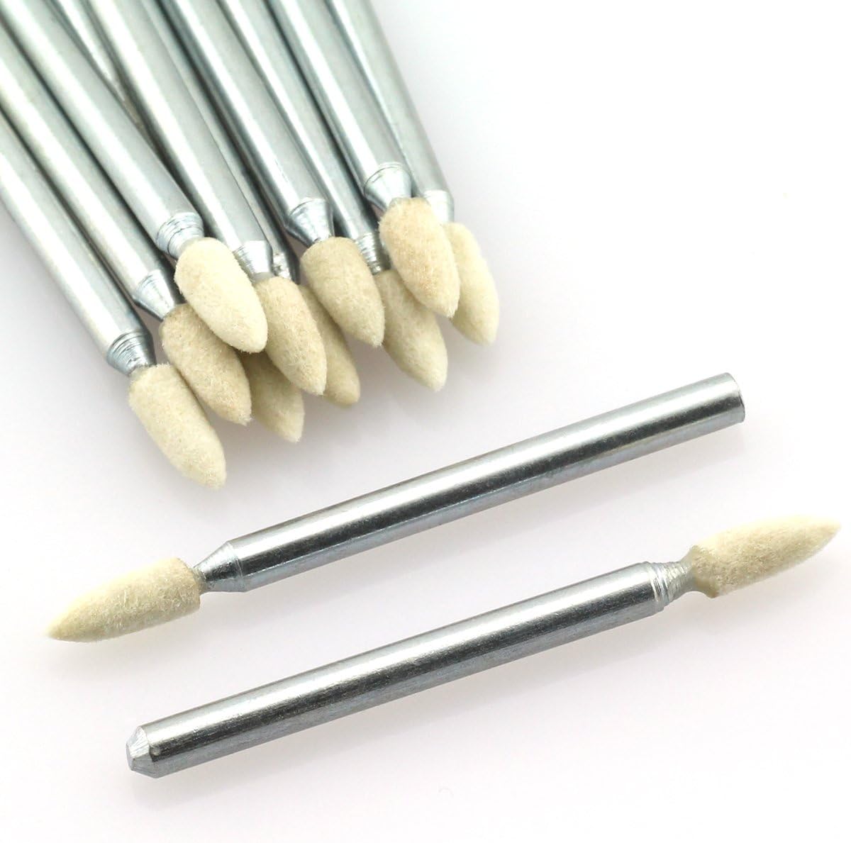 Lind Kitchen 12pcs 3x3mm Special-Felt Buff Wheel Conical Bullet Wool ...