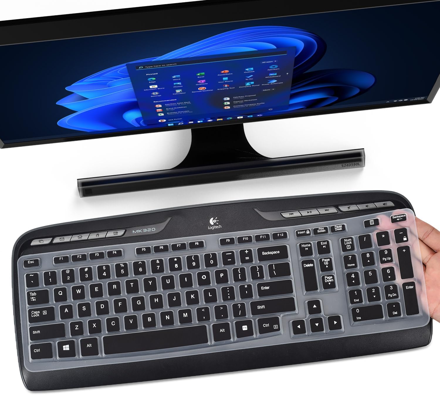Amazon.com: Logitech MK320 MK335 Keyboard Cover, Waterproof Silicone ...