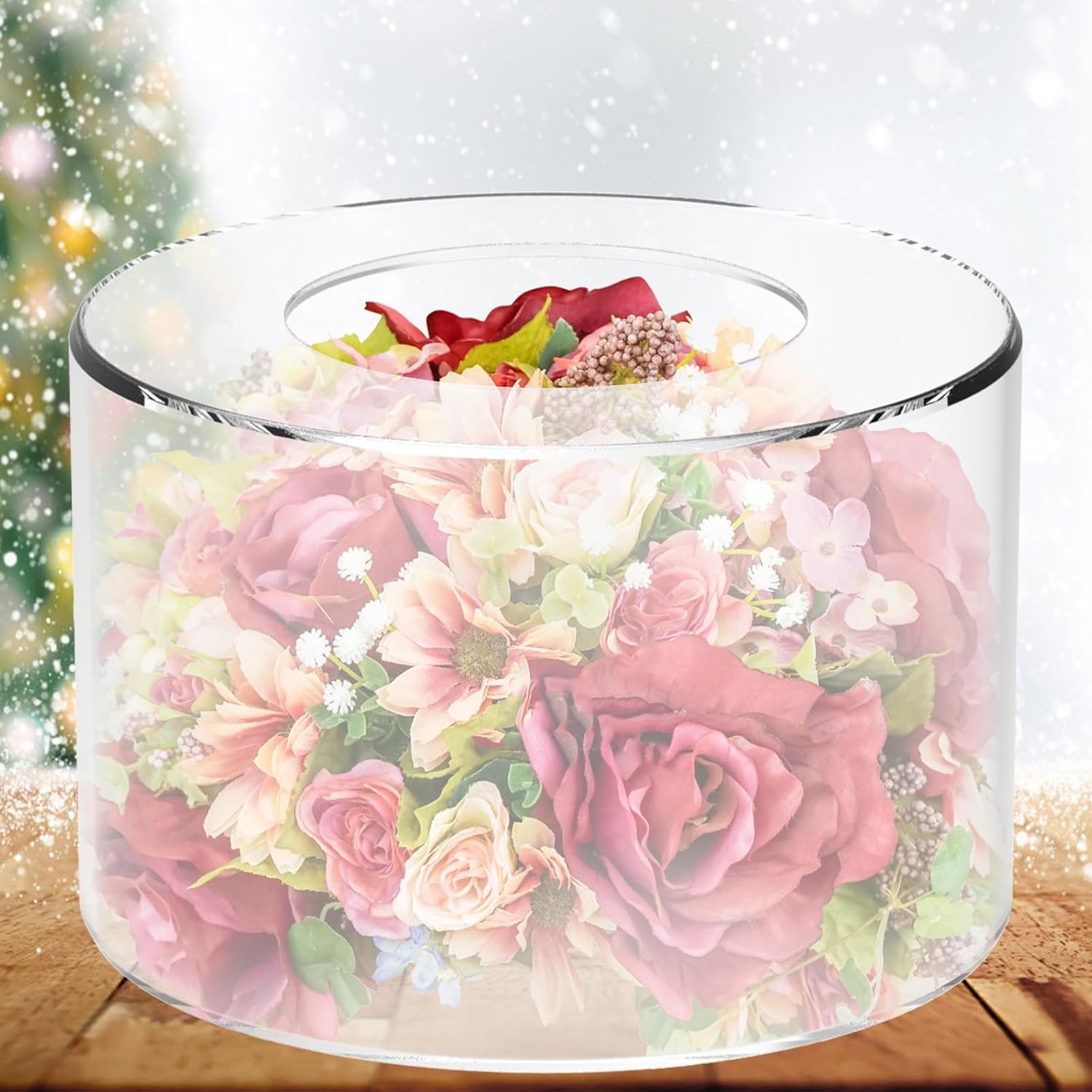 Amazon.com: DJAPWPX Acrylic Fillable Cake Stand Clear Cake Riser ...