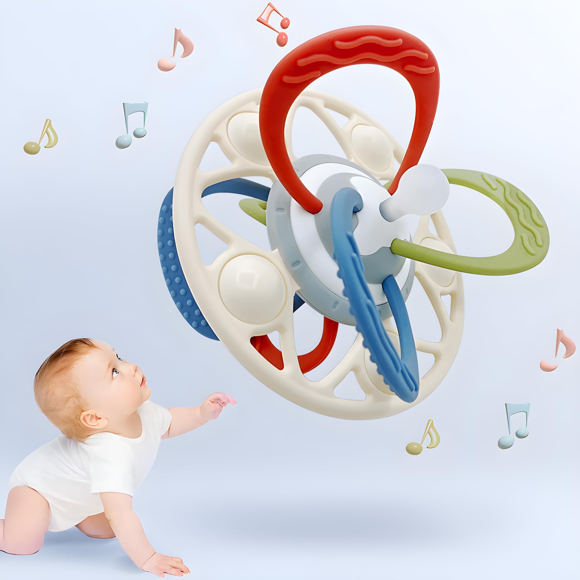 Amazon.com : Baby Teething Toys - Infant Sensory Chew Rattles Toys ...