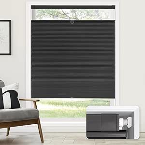 Amazon.com: LazBlinds No Tools No Drill Cordless Cellular Shades, Top ...