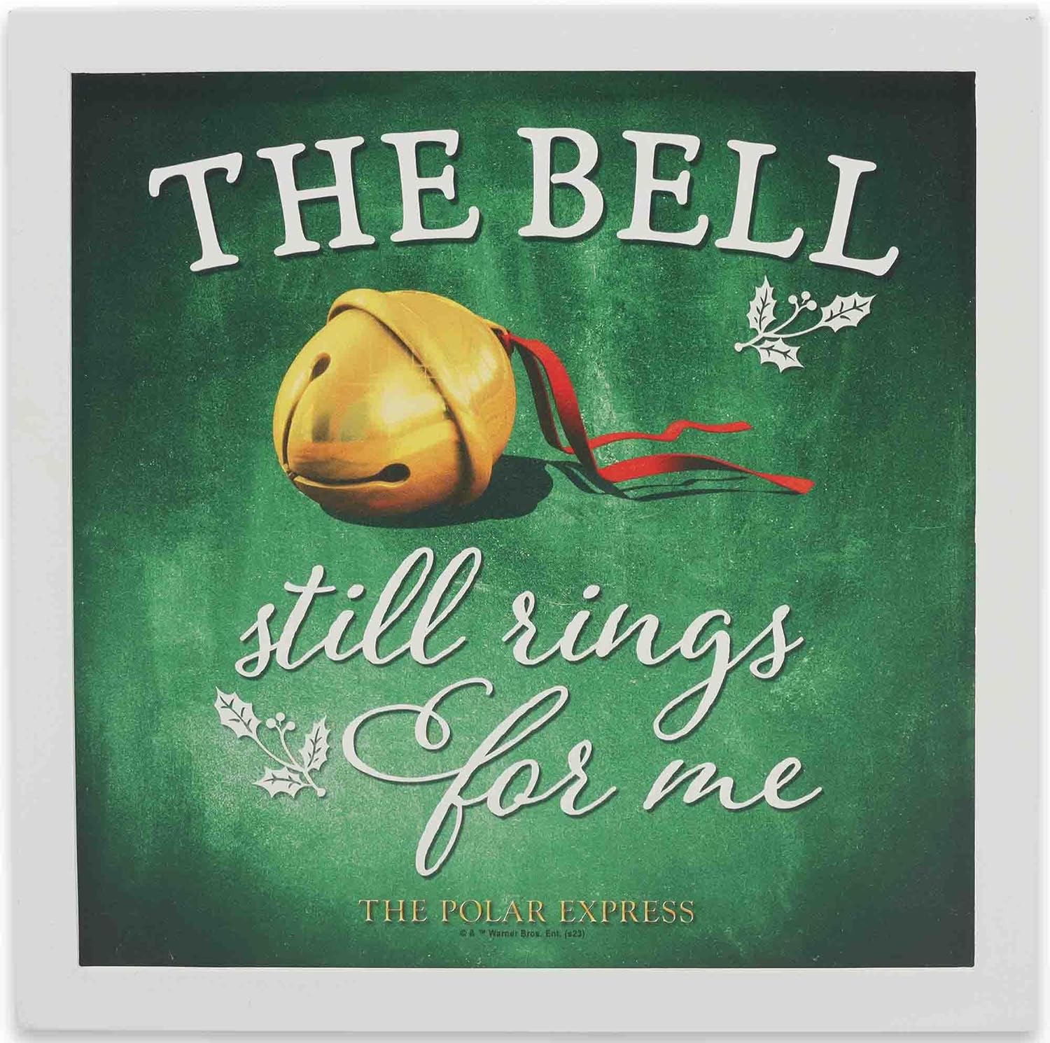 Amazon.com : The Polar Express Bell Still Rings for Me Framed Wood Wall ...