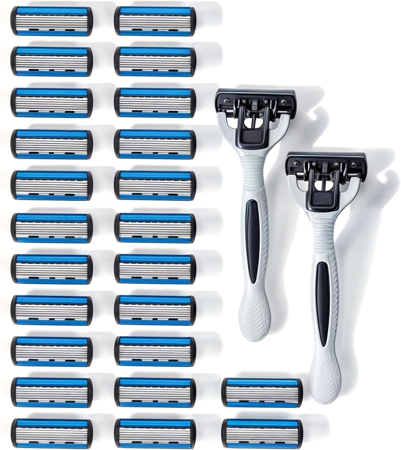 Amazon.com: 24 Stainless Steel 6 Blade Shaving Razor for Men Beard ...